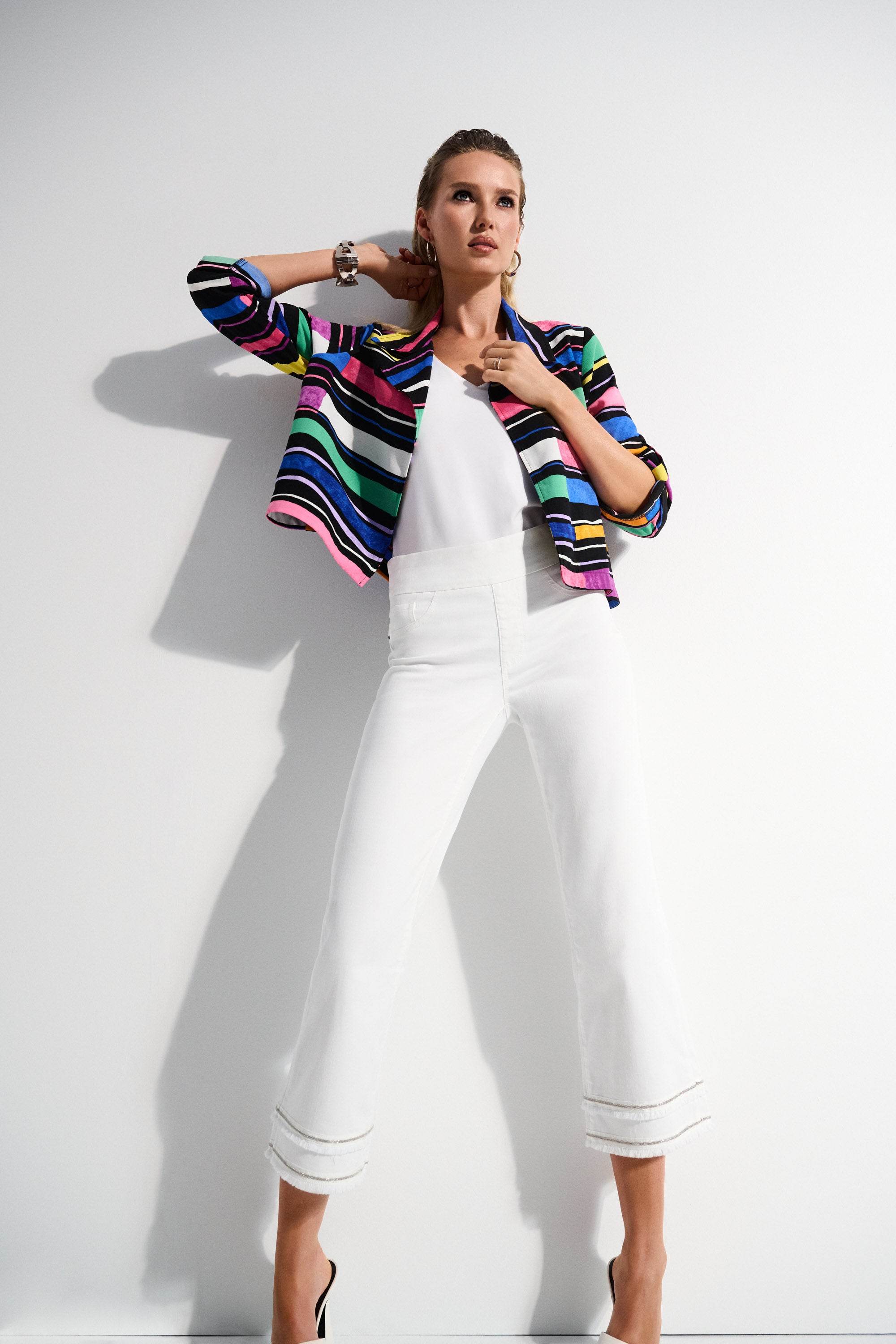 Stretch Straight Crop Pull-On Jeans with Beading Style 252913 – Dream Pants