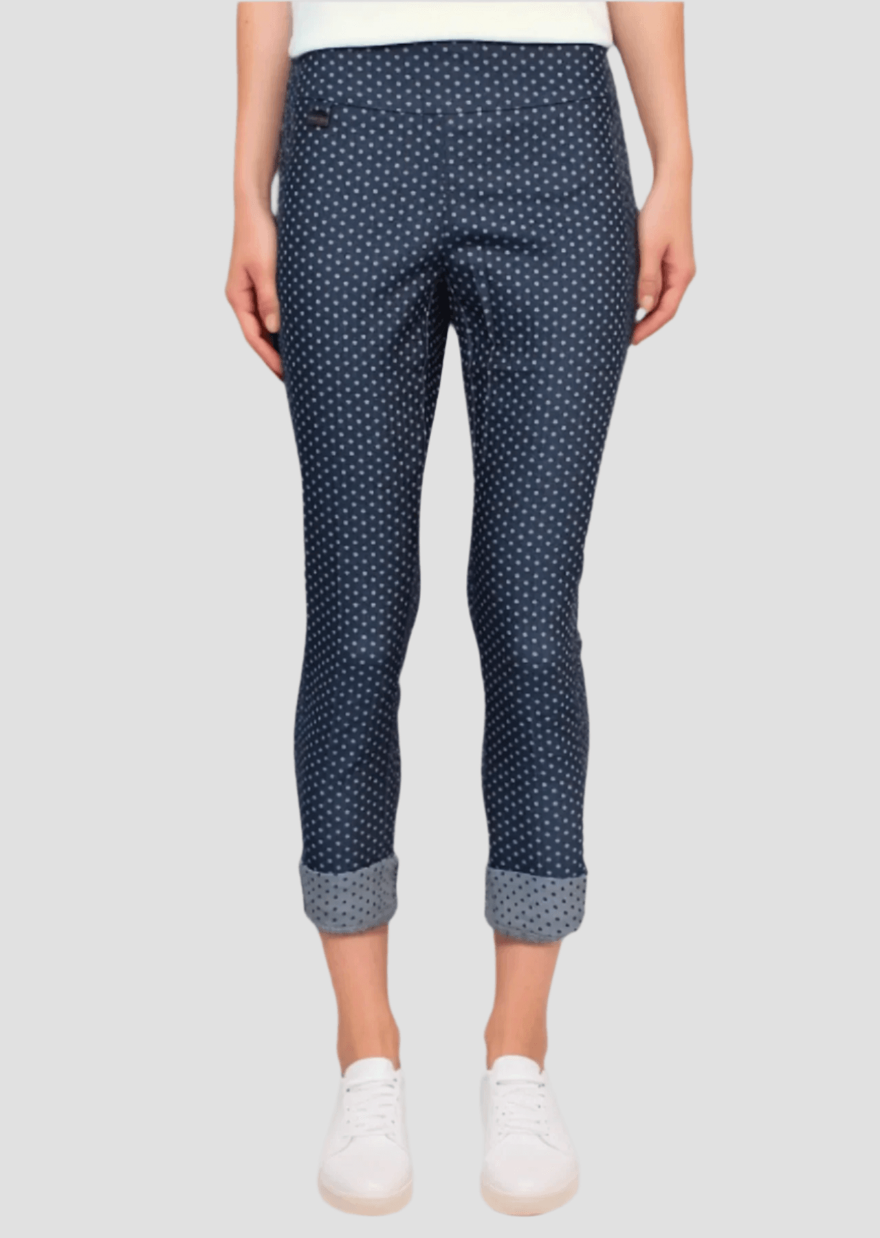 Reversible Dot Fold Cuff Crop Pant Style 1251-967 – Dream Pants