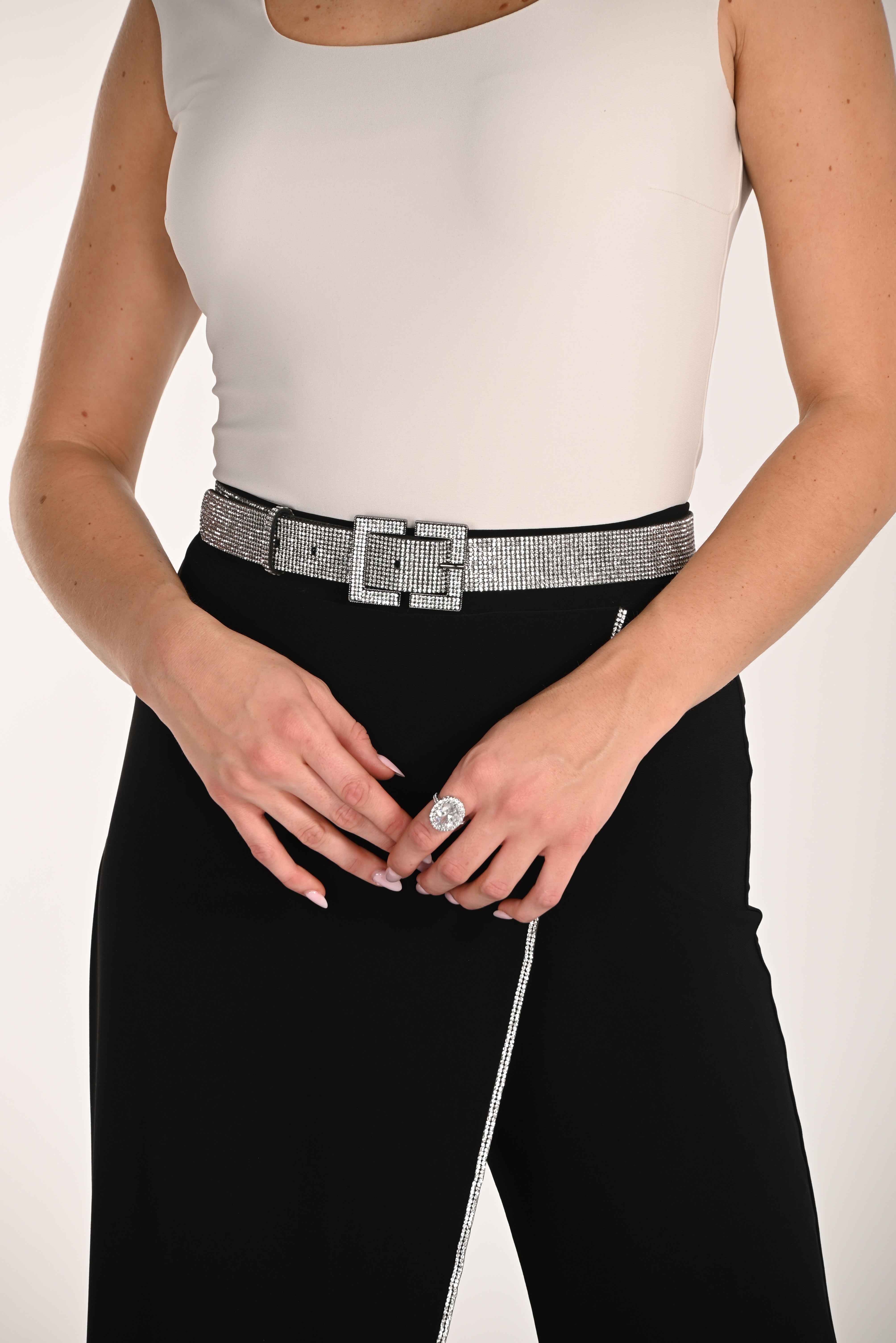 Frank Lyman Luxe Sparkle Statement Belt A26802 – Dream Pants