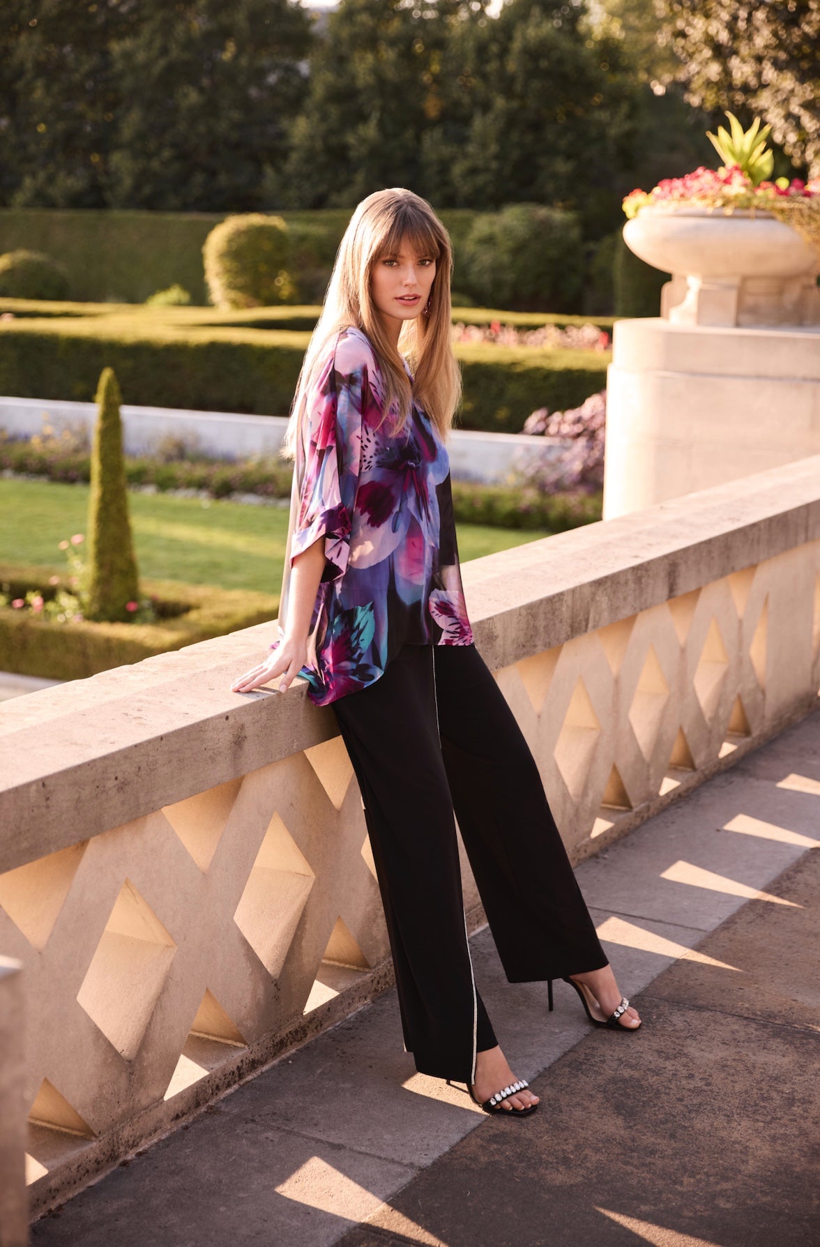 Frank Lyman Crystal Trim Palazzo Pants 268001 – Dream Pants