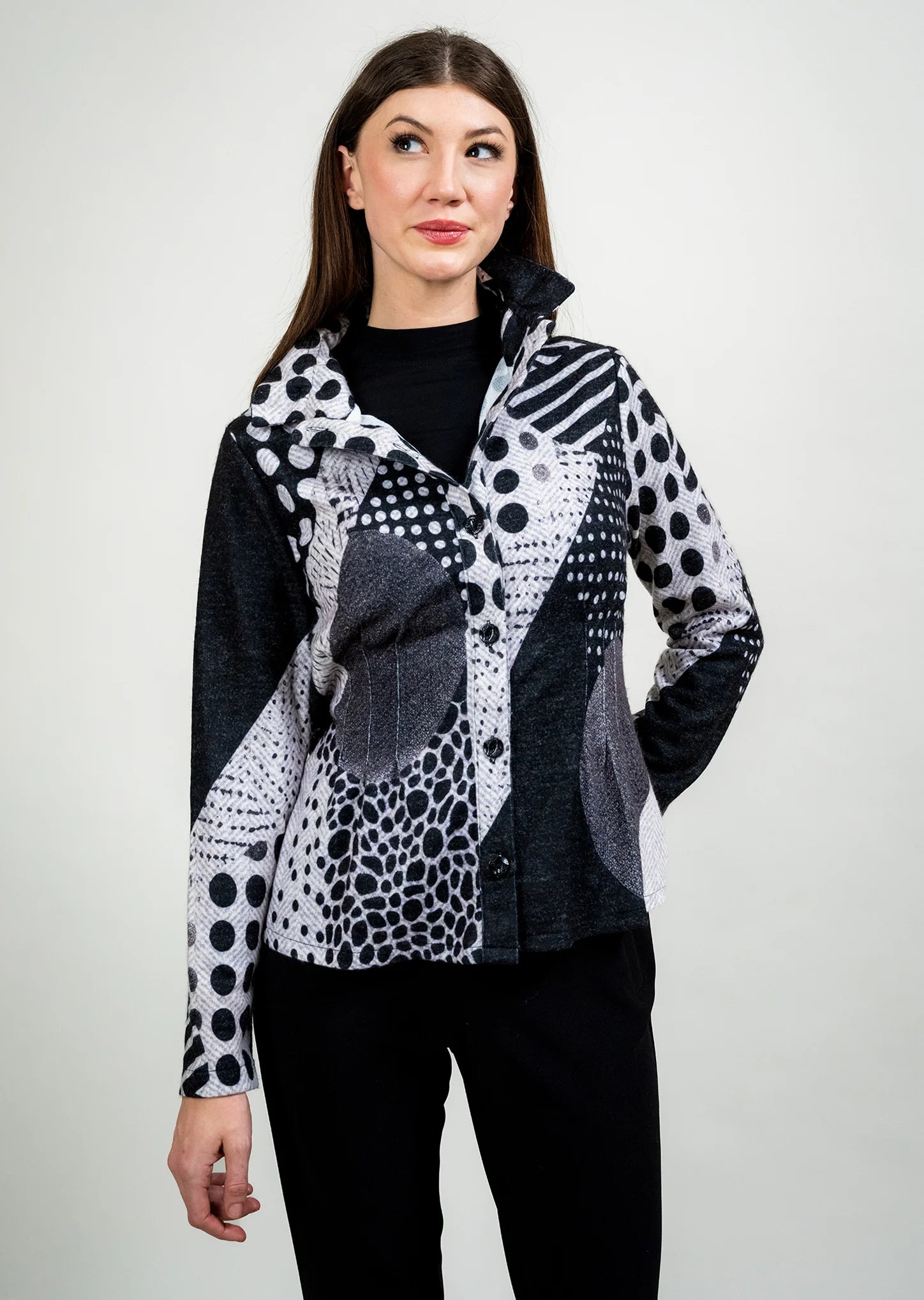 Printed Collared Shirt Jacket Style TT11994 – Dream Pants